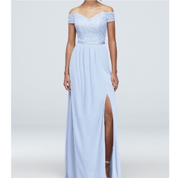David's Bridal | Dresses | Icey Blue Bridesmaids Dress | Poshmark